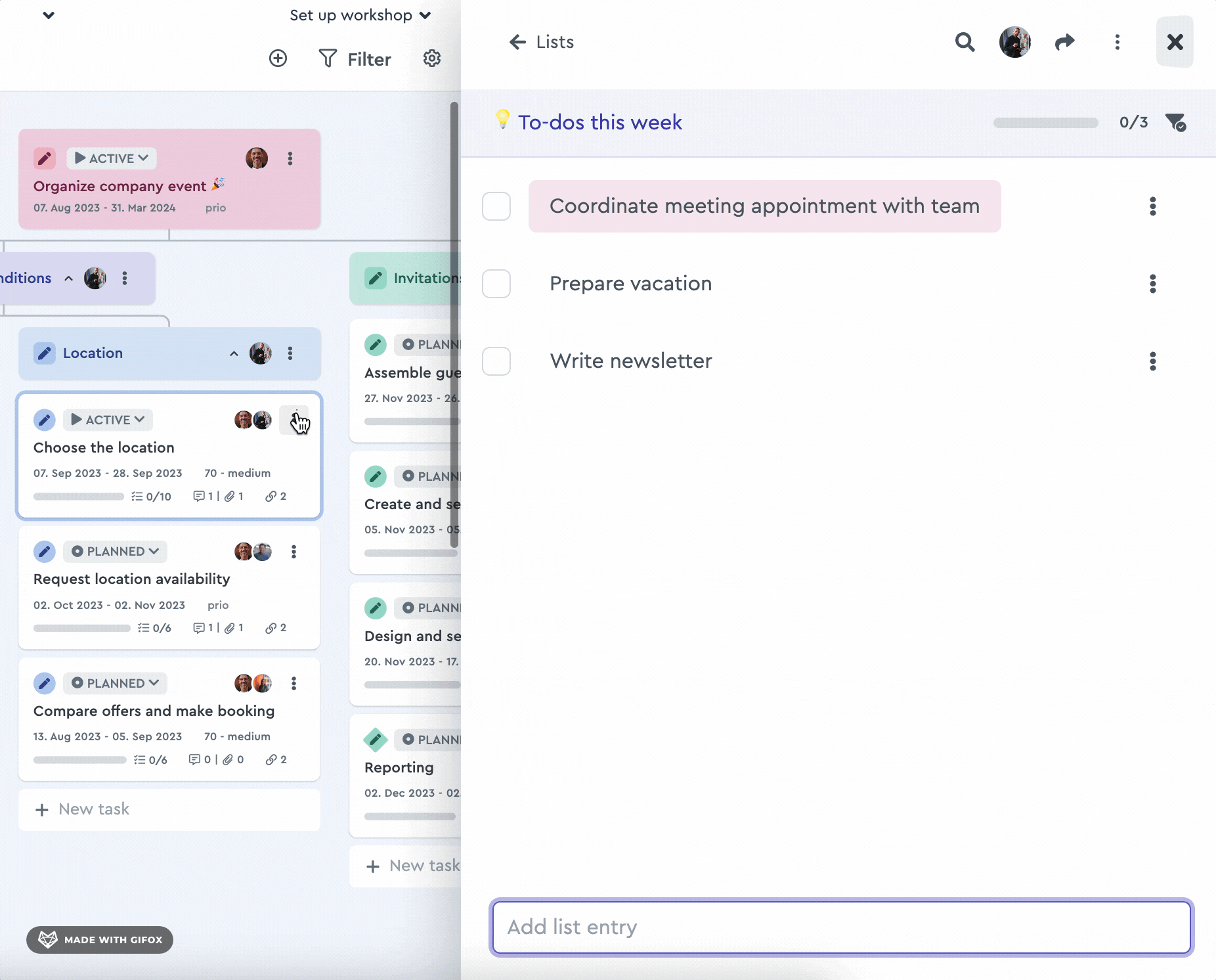 Focus: How Do I Add Existing Tasks to a List? Focus: How Do I Add Existing Tasks to a List?
